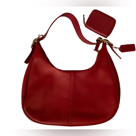 Coach | Bags | Vintage Coach Legacy Zoe Shoulder Bag Red 9342 With ...